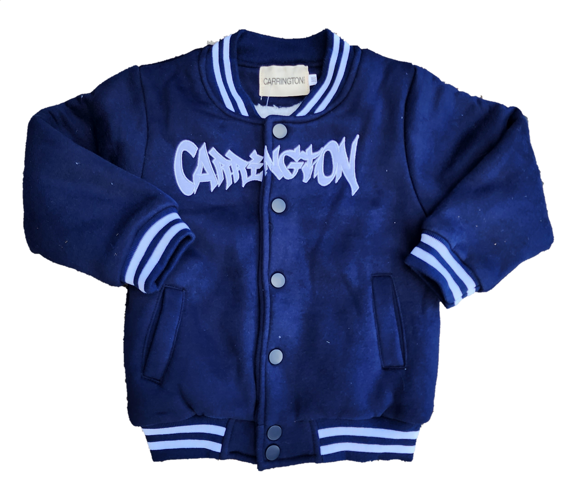 Varsity Jacket - Navy – Carrington Kids
